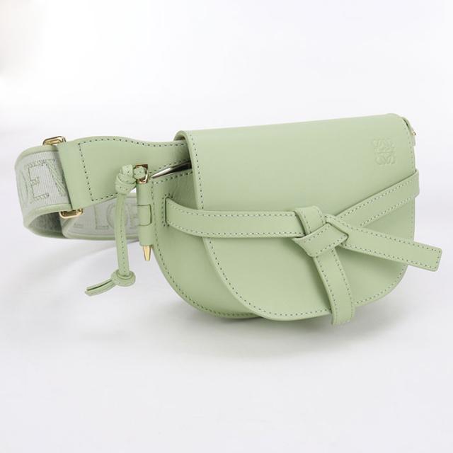 【中古・未使用】LOEWE ロエベ 斜め掛け ショルダーバッグ ゲートデュアル バッグミニ レディース グリーン
