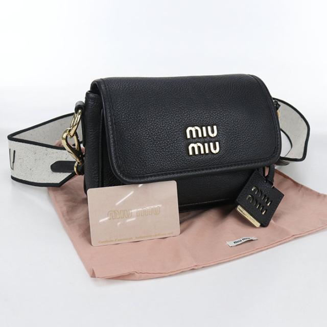 中古良品MIUMIU(OUTLET) ミュウミュウ アウトレット ショルダーバッグ 5BD239 2F57 F0002 レディース ブラック