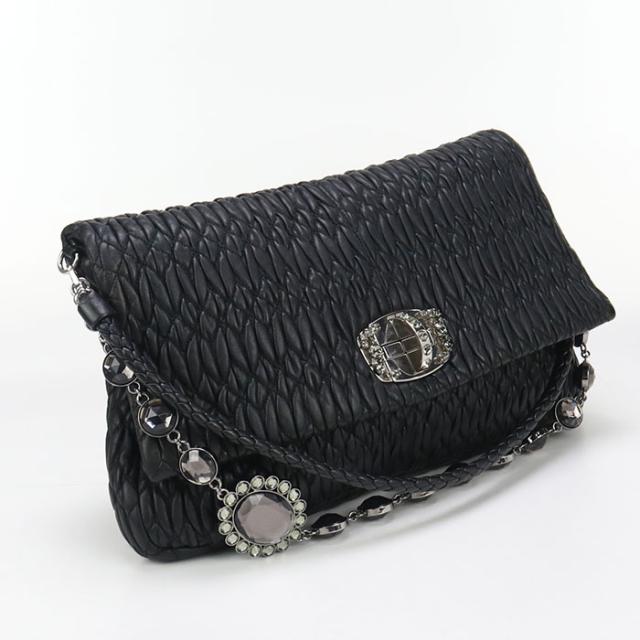 中古良品MIUMIU(OUTLET) ミュウミュウ アウトレット ショルダーバッグ ショルダーバッグ マテラッセ レディース ブラック