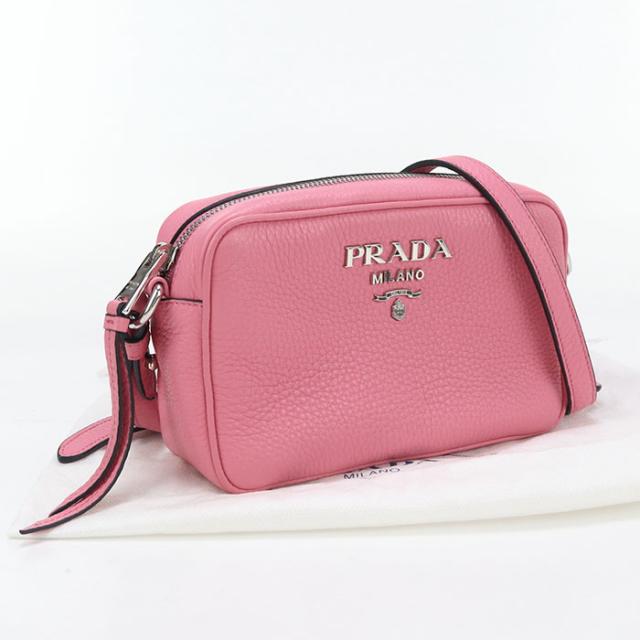 中古良品PRADA プラダ 斜め掛け ショルダーバッグ 1BH096 レディース ピンク