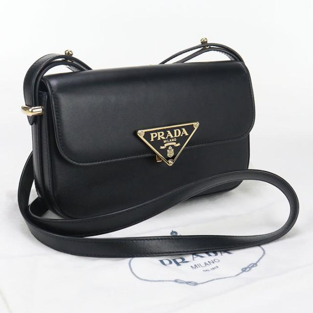 中古美品PRADA プラダ ショルダーバッグ 1BD339 ASK F0002 レディース ブラック