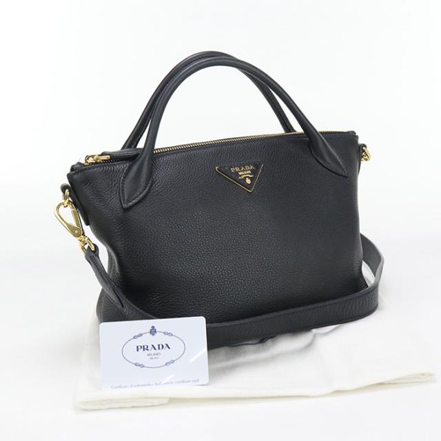 中古良品PRADA プラダ ハンドバッグ 1BA111 2BBE F0002 2WAY レディース ブラック