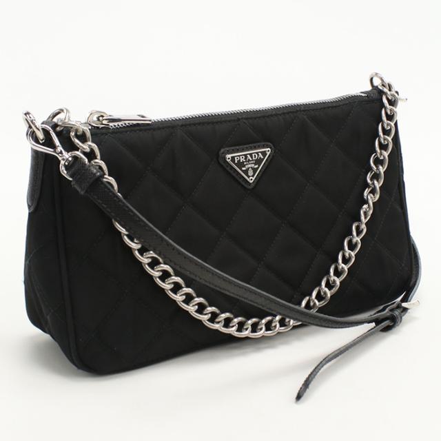 中古良品PRADA プラダ ショルダーバッグ 1BH026 2WAYショルダーバッグ レディース ブラック