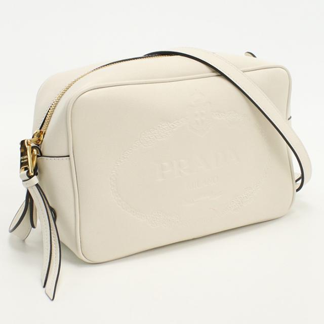 中古良品PRADA プラダ 斜め掛け ショルダーバッグ 1BH089 2EBJ F0009 スモール ショルダーバッグ レディース ホワイト