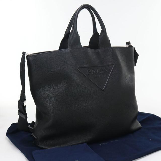中古良品PRADA プラダ トートバッグ 2WAY ユニセックス ブラック