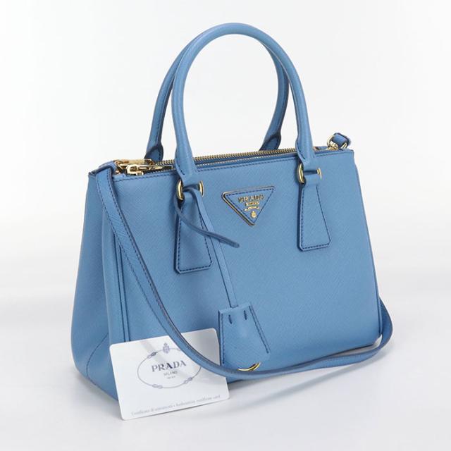 中古良品PRADA プラダ ハンドバッグ 2WAY レディース ブルー
