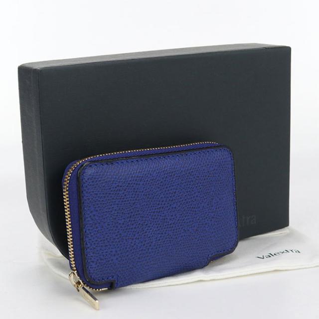 【中古・未使用】Valextra ヴァレクストラ 小銭入れ V0L07 ラウンドジップ ミニウォレット ユニセックス ブルー