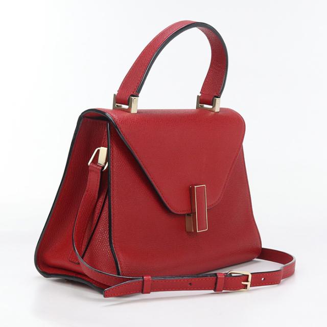 中古良品Valextra ヴァレクストラ ハンドバッグ N 448850 ミニ イジィデ レディース レッド