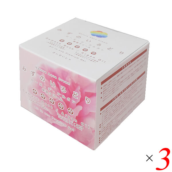 みずのいろどり ローズ･デ･アルガン 120g 3個セット 彩生舎 ナチュールアクアクリーム 送料無料