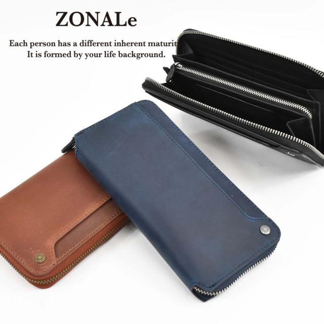 ゾナール ZONALe 長財布 財布 本革 革 レザー メンズ レディース ラウンドファスナー ファスナー付き VINTAGE ヴィンテージ 大容量 彼氏 男性 ロングウォレット ブランド 人気 おしゃれ ギフト プレゼント 人気 31143