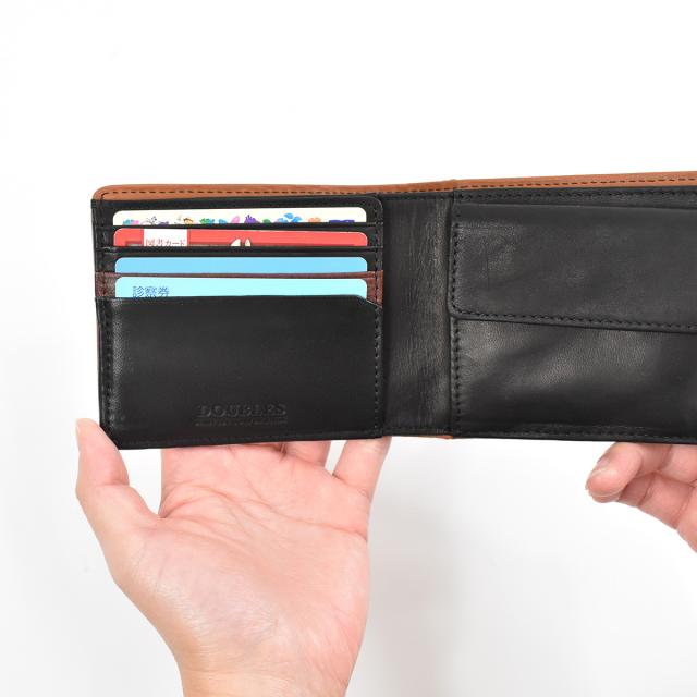 DOUBLES ダブルス 財布 二つ折り メンズ レディース 二つ折り財布 本革