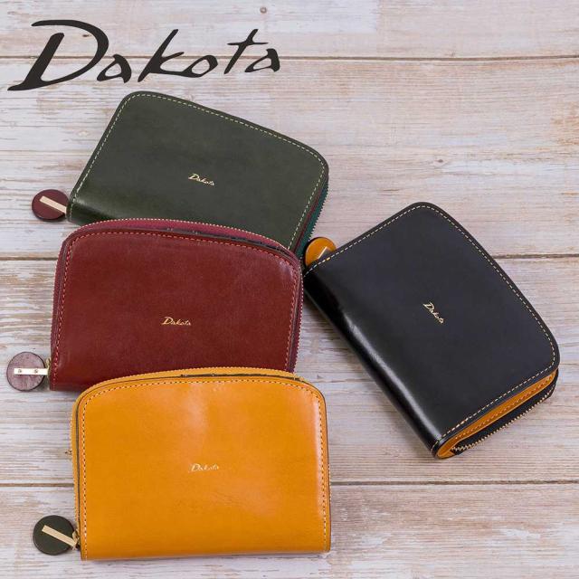 ダコタ Dakota 財布 二つ折り チェルキオ レディース 二つ折り財布 小銭入れ 外側 ラウンドファスナー 本革 革 レザー 2つ折り 2つ折り財布 ブランド おしゃれ かわいい コンパクト 評判 人気 30521