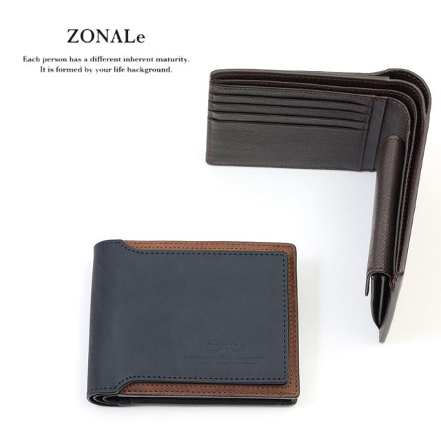 ZONALe 財布 二つ折り ゾナール 二つ折り財布 本革 革 レザー メンズ レディース ストラト 折りたたみ 2つ折り ミドルウォレット カードがたくさん入る ブランド おしゃれ 人気 大容量 ギフト プレゼント 日本製 31353