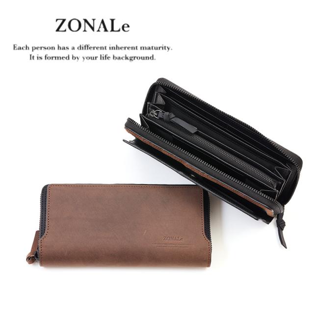 ZONALe 長財布 ゾナール ラウンドファスナー 財布 本革 革 レザー メンズ レディース ストラト ファスナー付き ロングウォレット メンズ財布 小銭入れ付き ブランド 人気 大容量 彼氏 おしゃれ 日本製 31355