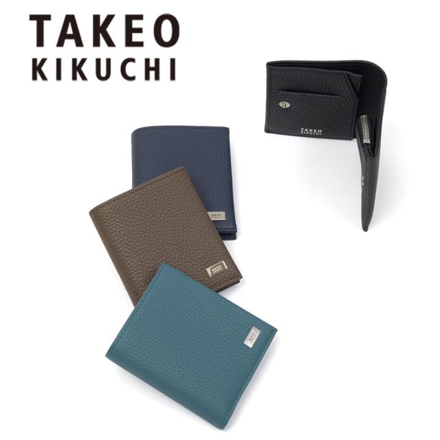 タケオキクチ 二つ折り財布 TAKEO KIKUCHI ミニ ミニ財布 2つ折り レザー メンズ レディース 小物 折り財布 ウォレット コンパクト 小さい ミニウォレット ブランド 人気 革 本革 733604