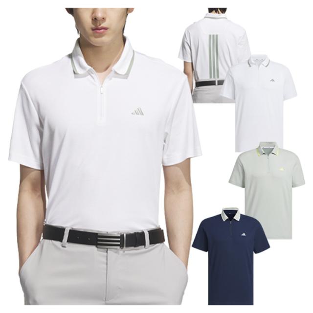 アディダス ゴルフ ポロシャツ メンズ 半袖 シャツ ポロ アディゼロ 軽量 ストレッチ ゴルフウェア ブランド 無地 ロゴ 春 夏 秋 KUK69 adidas golf