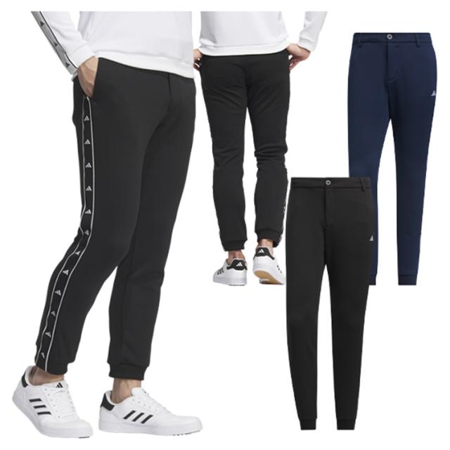 アディダス ゴルフ パンツ メンズ ジョガーパンツ 保温 フリース 吸汗速乾 ゴルフウェア ブランド 無地 ロゴ KRK32 adidas golf