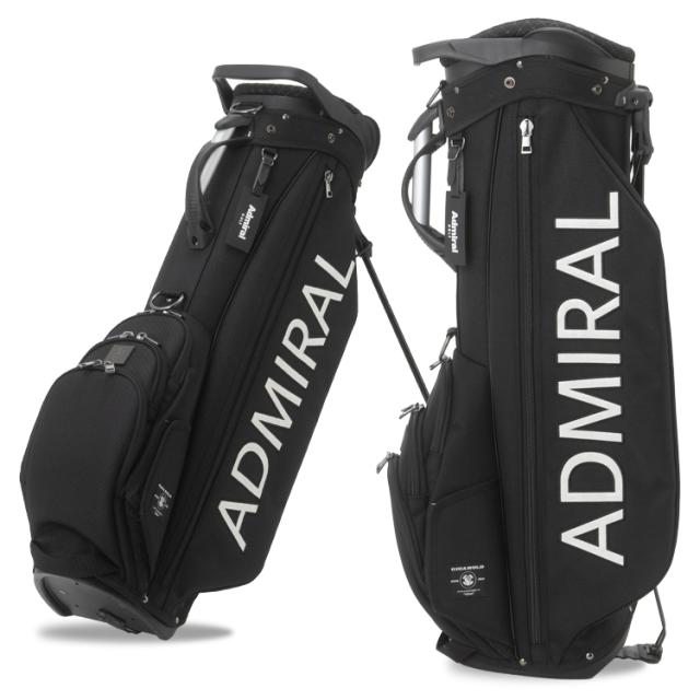 アドミラルゴルフ キャディバッグ スタンドバッグ メンズ 9.0型 6分割 約3.8kg ビッグロゴ 無地 シンプル ギガホールド ゴルフバッグ レア ブランド ADMIRAL GOLF ADMG5AC1 アドミラルキャディバッグ
