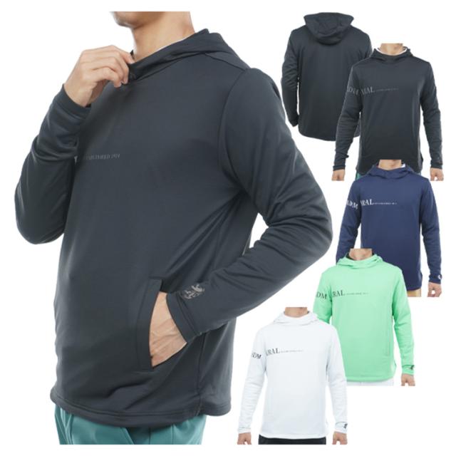 アドミラルゴルフ シャツ フーディーシャツ メンズ 長袖 速ポカ ストレッチ 吸湿発熱 裏起毛 ゴルフウェア ブランド ロゴ 無地 春 秋 冬 ADMA581 Admiral golf
