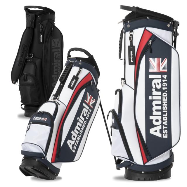 アドミラルゴルフ キャディバッグ スタンドバッグ メンズ 9.0型 4分割 約2.8kg 軽量 無地 シンプル ゴルフバッグ レア ブランド ADMIRAL GOLF ADMG5BC6 アドミラルキャディバッグ