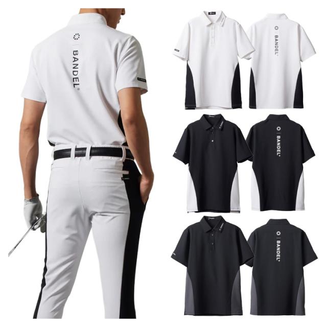 バンデル ゴルフ ポロシャツ メンズ 半袖 シャツ ポロ ゴルフウェア 吸水速乾 接触冷感 UVカット 透け防止 無地 ロゴ ブランド BGS-4SSSPL BANDEL