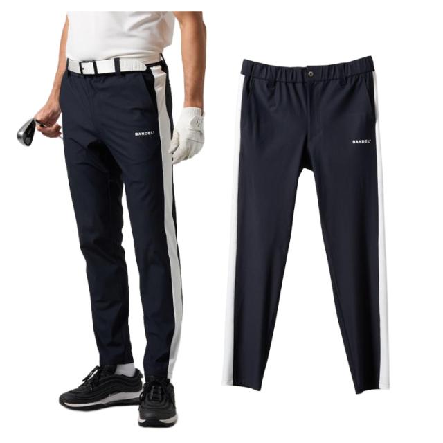 バンデル ゴルフ パンツ メンズ テーパードパンツ 長ズボン UVカット UVカット 接触冷感 ゴルフウェア 無地 ロゴ BGS-5SLNTP BANDEL GOLF