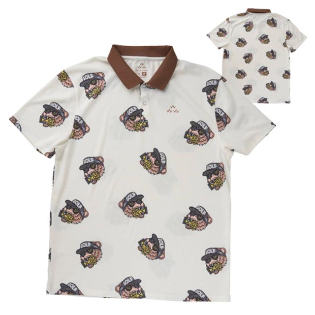 バーズオブコンドル ゴルフ ポロシャツ メンズ 半袖 シャツ ゴルフウェア コラボ 吸湿速乾性 ブランド 春 夏 総柄 BIRDS OF CONDOR TEMC3FW PL23106