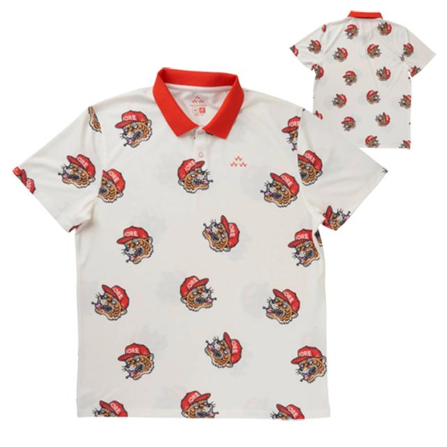 バーズオブコンドル ゴルフ ポロシャツ メンズ 半袖 シャツ ゴルフウェア コラボ 吸湿速乾性 ブランド 春 夏 総柄 BIRDS OF CONDOR TEMC3FY PL23112