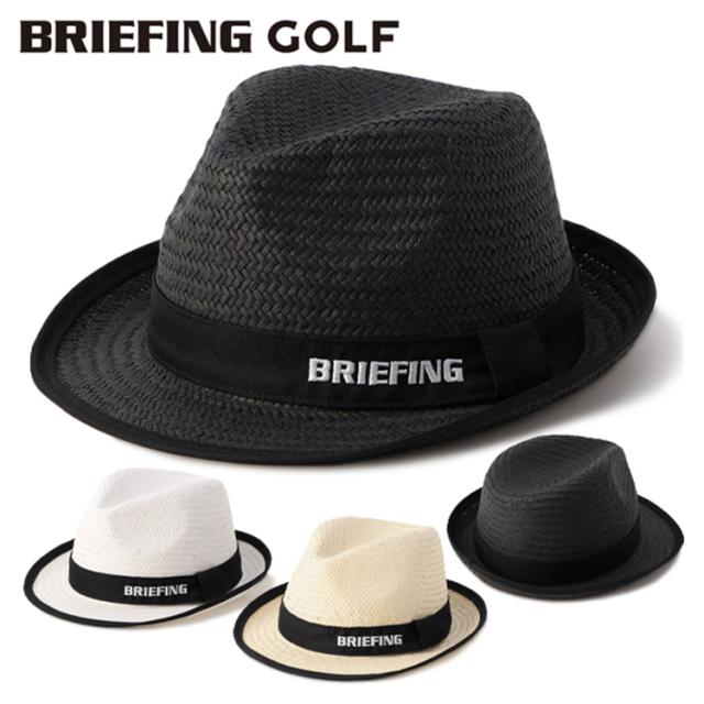 ブリーフィング ゴルフ ストローハット メンズ 中折れハット ハット 帽子 ゴルフキャップ ゴルフウェア 無地 ロゴ ブランド シンプル BRIEFING GOLF BRG251MC8
