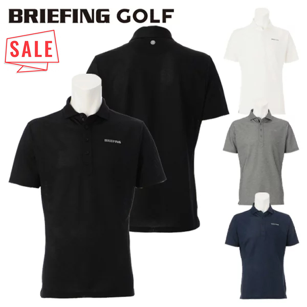 ブリーフィング ゴルフ ポロシャツ メンズ 半袖 シャツ ストレッチ 吸水速乾 ゴルフウェア ブランド シンプル 無地 ロゴ BRIEFING GOLF BRG251M65