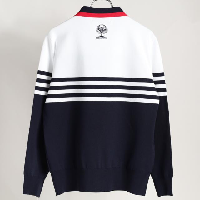 ディセンバーメイ ゴルフ ニット メンズ 長袖 クルーネック サマー