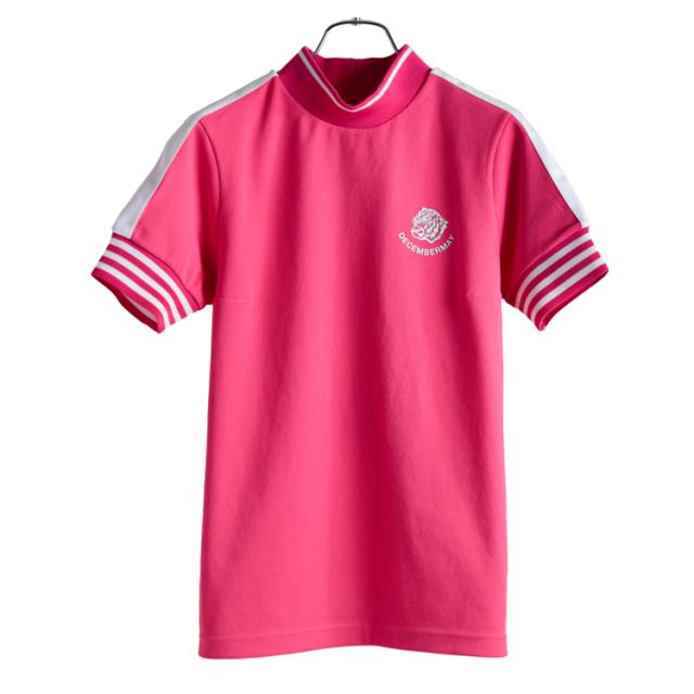 ディセンバーメイ ゴルフ モックシャツ レディース 半袖 ハイネック 吸汗速乾 遮熱 UVカット 防臭 ストレッチ モックネック シャツ 無地 ゴルフウェア ブランド DECEMBERMAY 2-405-0148