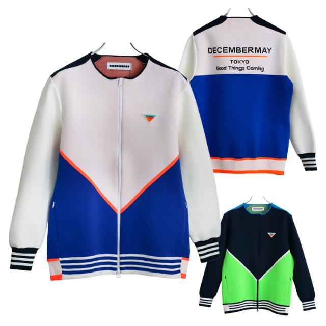ディセンバーメイ ゴルフ ブルゾン メンズ 長袖 ニットブルゾン ニットアウター ゴルフジャケット トップス フルジップ 保温 ゴルフウェア 春 秋冬 バックロゴ ミドル丈 ブランド DECEMBERMAY 1-205-1020
