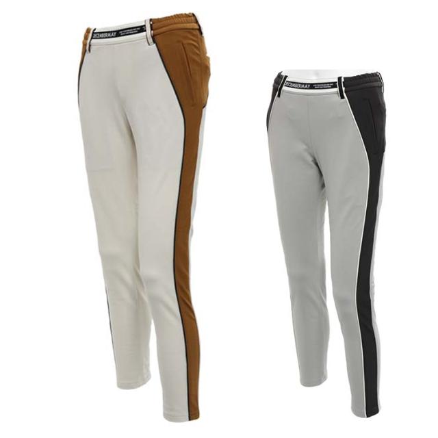 ディセンバーメイ ゴルフ パンツ レディース ストレッチ 裏起毛 発熱 保温 暖かい テーパードパンツ 10分丈 長ズボン ボトムス ゴルフウェア ブランド DECEMBERMAY 2-112-2024