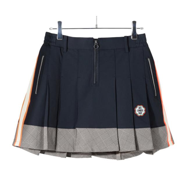 ディセンバーメイ ゴルフ ミニスカート レディース インナーパンツ スカート ストレッチ 裏起毛 撥水 防風 吸湿発熱 軽量 暖かい 秋冬 グレンチェック柄 ゴルフウェア ブランド DECEMBERMAY 2-512-2555