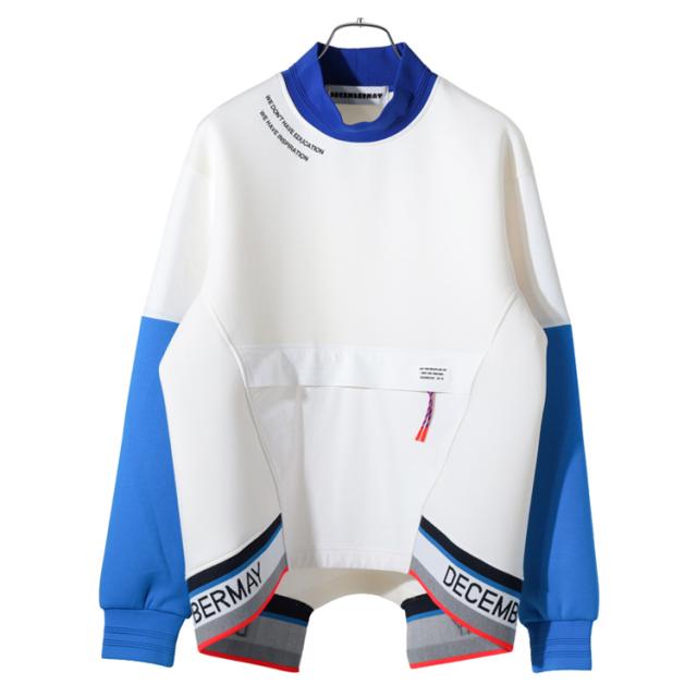 ディセンバーメイ ゴルフ モックネック スウェット メンズ レディース 長袖 ハイネック トレーナー ダンボールニット ストレッチ 軽量 防寒 UVカット 秋冬 ゴルフウェア ブランド ロゴ DECEMBERMAY 4-512-1118