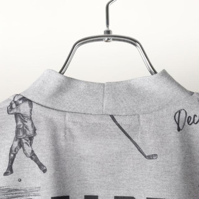 ディセンバーメイ ゴルフ モックシャツ メンズ レディース 半袖 ハイネック モックネック ストレッチ 吸汗速乾 UVカット 透け防止 遮熱 総柄 ゴルフウェア ブランド ロゴ 4-505-1113 DECEMBERMAY ディセンバーメイ ゴルフ モックシャツ メンズ レディース 半袖