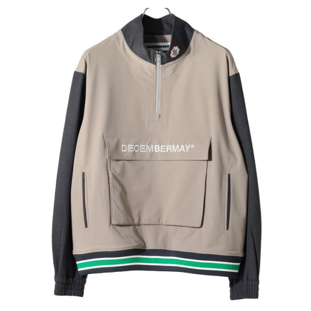 ディセンバーメイ ゴルフ ブルゾン メンズ 長袖 トップス ハーフジップ ジャケット アウター 軽量 裏起毛 撥水 防風 吸湿発熱 保温 ストレッチ グレンチェック 秋冬 ゴルフアウター ゴルフウェア ブランド DECEMBERMAY 1-512-1510