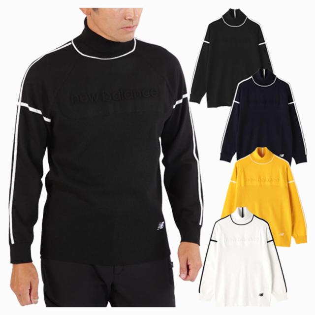 ニューバランス ゴルフ トレーナー メンズ 長袖 ニット タートルネック ハイネック プルオーバー ストレッチ ゴルフウェア 無地 ブランド 0124274001 New Balance golf