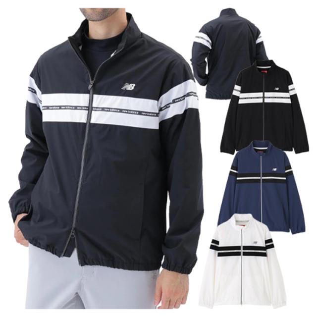 ニューバランス ゴルフ ジャケット メンズ 長袖 ブルゾン ウィンドジャケット フルジップ 撥水 軽量 ストレッチ ゴルフウェア 無地 ブランド 0125220001 New Balance golf