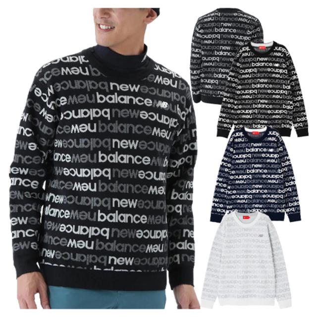 ニューバランス ゴルフ トレーナー メンズ 長袖 ニット クルーネック プルオーバー ストレッチ 吸湿発熱性 ゴルフウェア ボーダー ブランド 0125270004 New Balance golf