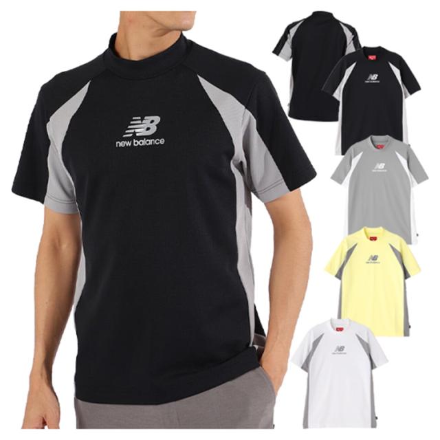 ニューバランス ゴルフ モックシャツ メンズ 半袖 シャツ プルオーバー モックネック ハイネック ゴルフウェア 無地 春 夏 秋 ブランド 0125166001 New Balance golf