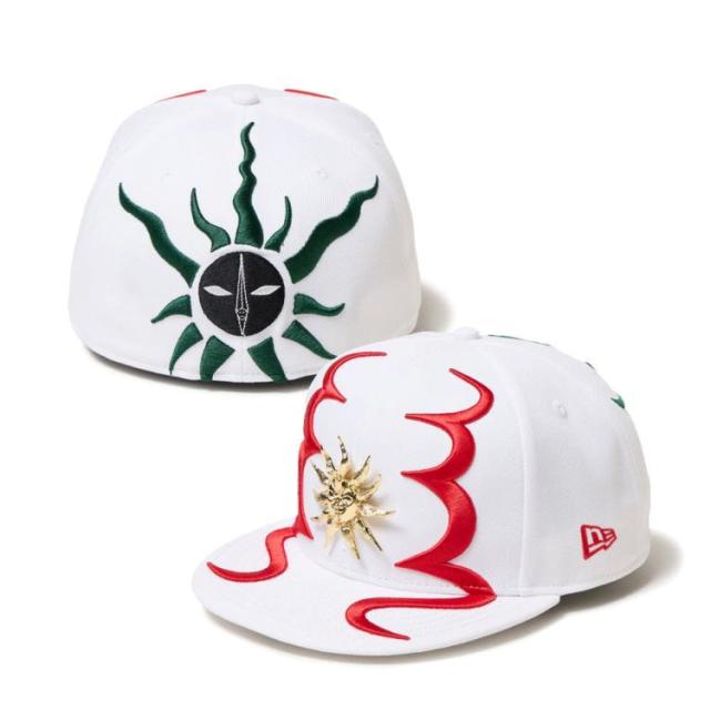 ニューエラ キャップ コラボ メンズ レディース 帽子 岡本太郎 コラボキャップ 59FIFTY 14683817 NEW ERA 無地 シール 平つば フラットバイザー ブランド
