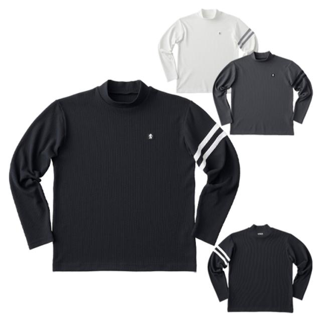 パトリック ゴルフ モックシャツ メンズ 長袖 ニットプルオーバー ハイネック モックネック ストレッチ 無地 ゴルフウェア ブランド ロゴ PATRICK GOLF 252-110 252-111 252-114