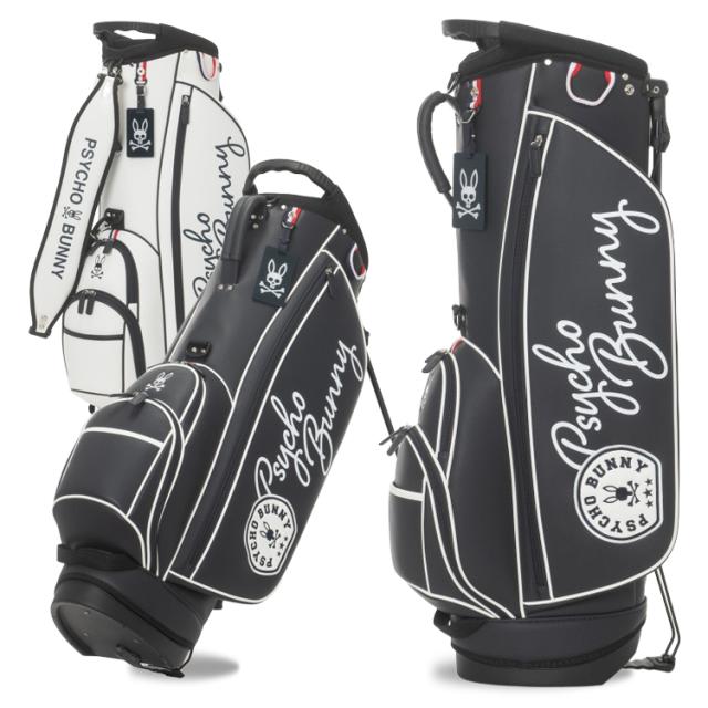 サイコバニー ゴルフ キャディバッグ スタンドバッグ メンズ 9.0型 4分割 約3.1kg ゴルフバッグ 無地 シンプル レア ブランド PBMG5FC6 Psycho Bunny GOLF