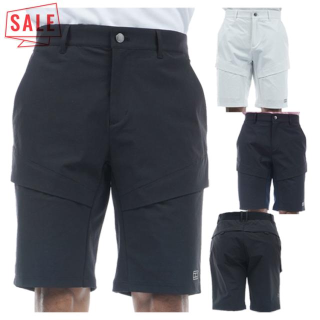 トミーヒルフィガー ゴルフ パンツ メンズ ショートパンツ 短パン ストレッチ 撥水 吸水速乾 UVカット ゴルフウェア ブランド 無地 春 夏 秋 THMA434