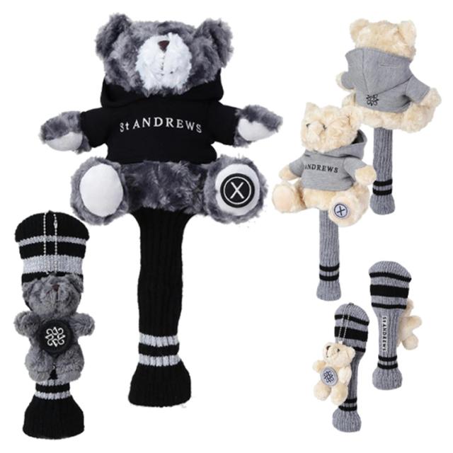 セントアンドリュース ゴルフ ヘッドカバー フェアウェイウッド ユーティリティ メンズ レディース テディベア 2個セット ぬいぐるみ ブランド 0426984211 St ANDREWS