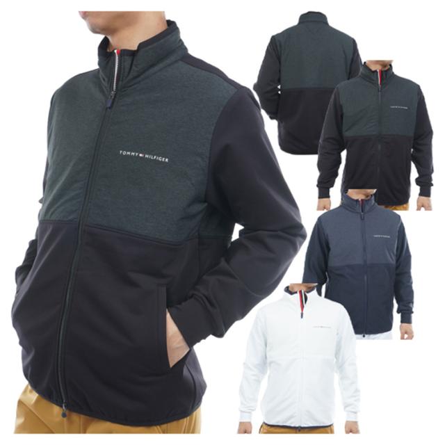 トミーヒルフィガー ゴルフ ジャケット メンズ 長袖 中綿 裏起毛 フリース フルジップ 防風 ストレッチ 保温性 ゴルフウェア ブランド 無地 秋 冬 THMA586