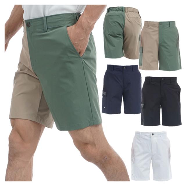 トミーヒルフィガー ゴルフ パンツ メンズ ショートパンツ 短パン ワイド カーゴ ストレッチ ゴルフウェア ブランド 無地 春 夏 秋 THMA508