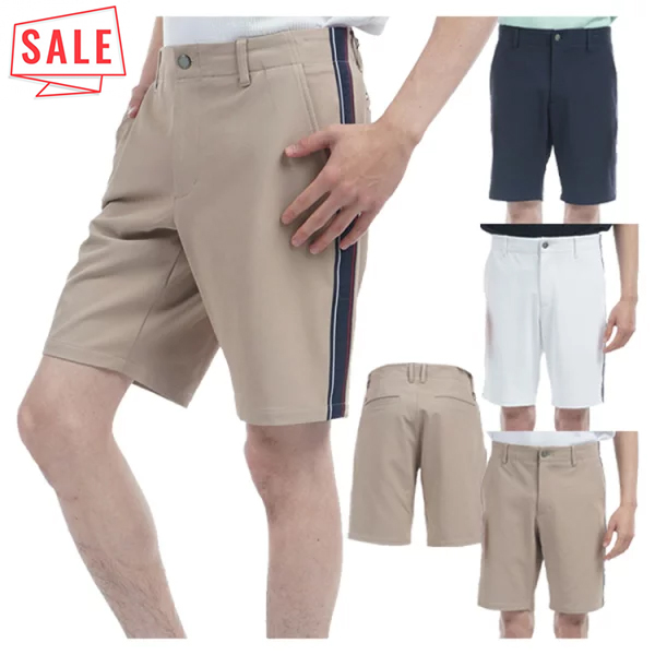 トミーヒルフィガー ゴルフ パンツ メンズ ショートパンツ 短パン 遮熱 UVカット ストレッチ ゴルフウェア ブランド 無地 春 夏 秋 THMA535